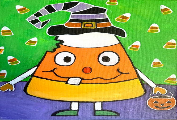 Pizza and Paint Night: Candy Corn Man at The Art Room | Mommy Poppins ...